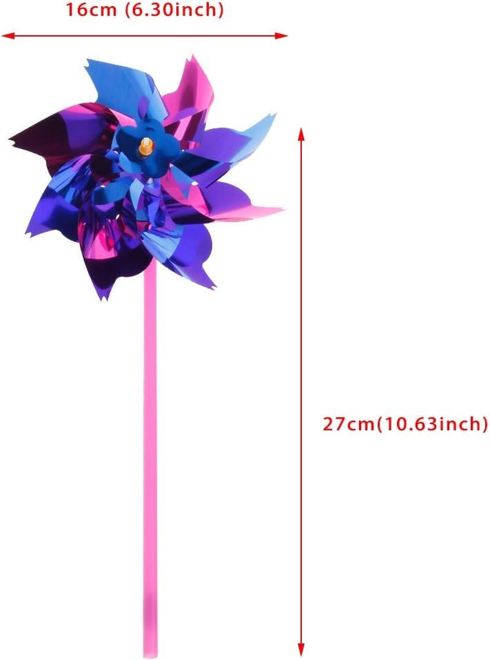 Shoresu 10Pieces Plastic Windmill Pinwheel Wind Spinner Kids Toy Garden ...
