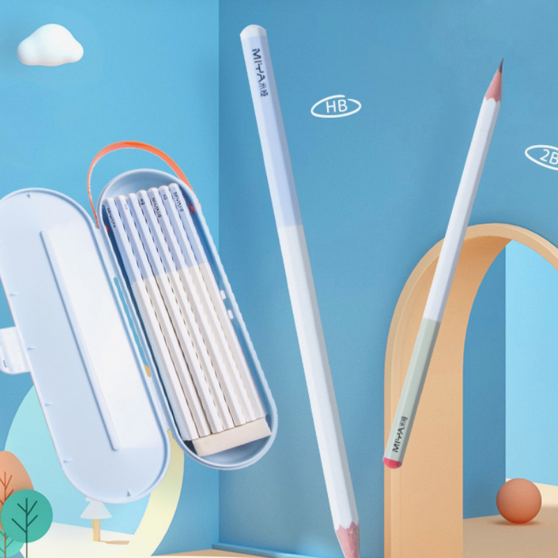 Mia writing pencil HB2B anti-broken core hexagonal pencils for students ...